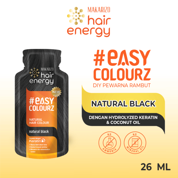 Makarizo Hair Energy EasyColourz 26 mL - Natural Black - Hair Color ...