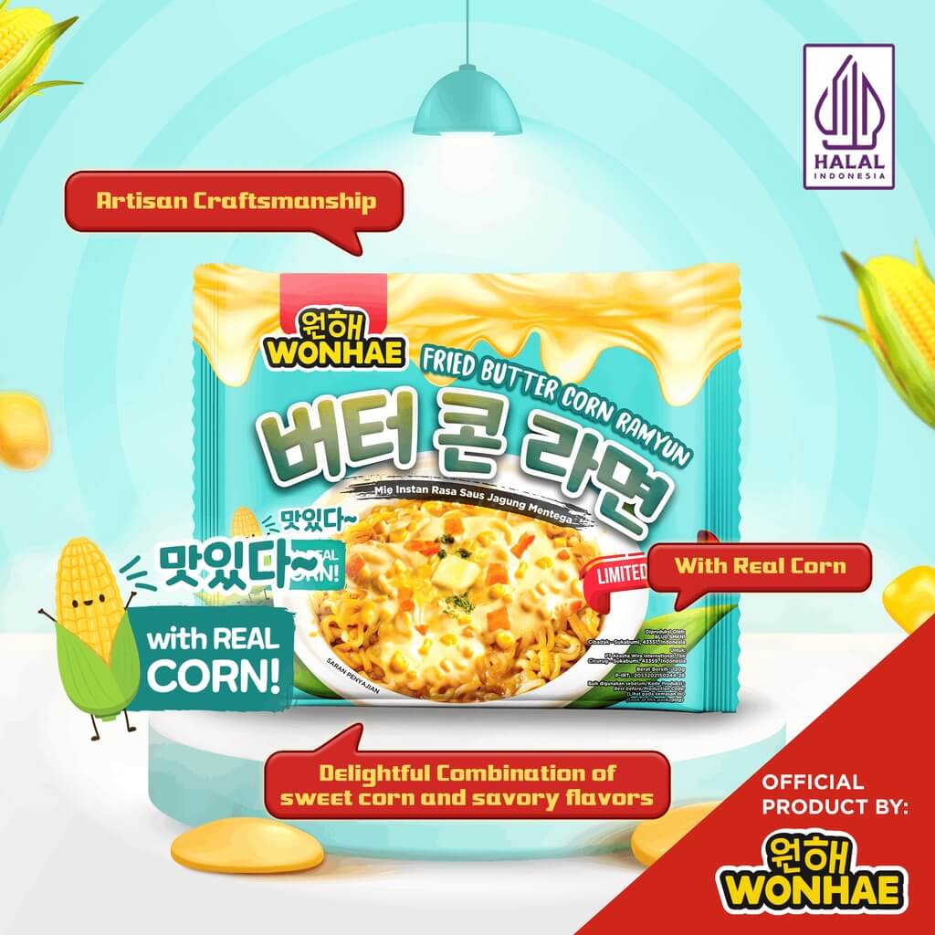 Mujigae by Wonhae Butter Corn Ramyun 120 gr - Akasha Shop