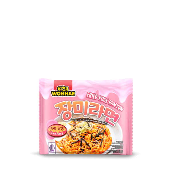 Mujigae by Wonhae Fried Rose Ramyun 120 gr - Akasha Shop