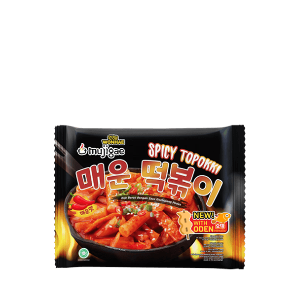 Mujigae by Wonhae Spicy Topokki With Fish Cake 180 gr - Akasha Shop