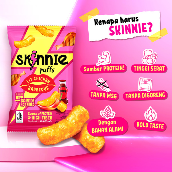 Skinnie Power Puffs Lit Chicken BBQ - Akasha Shop