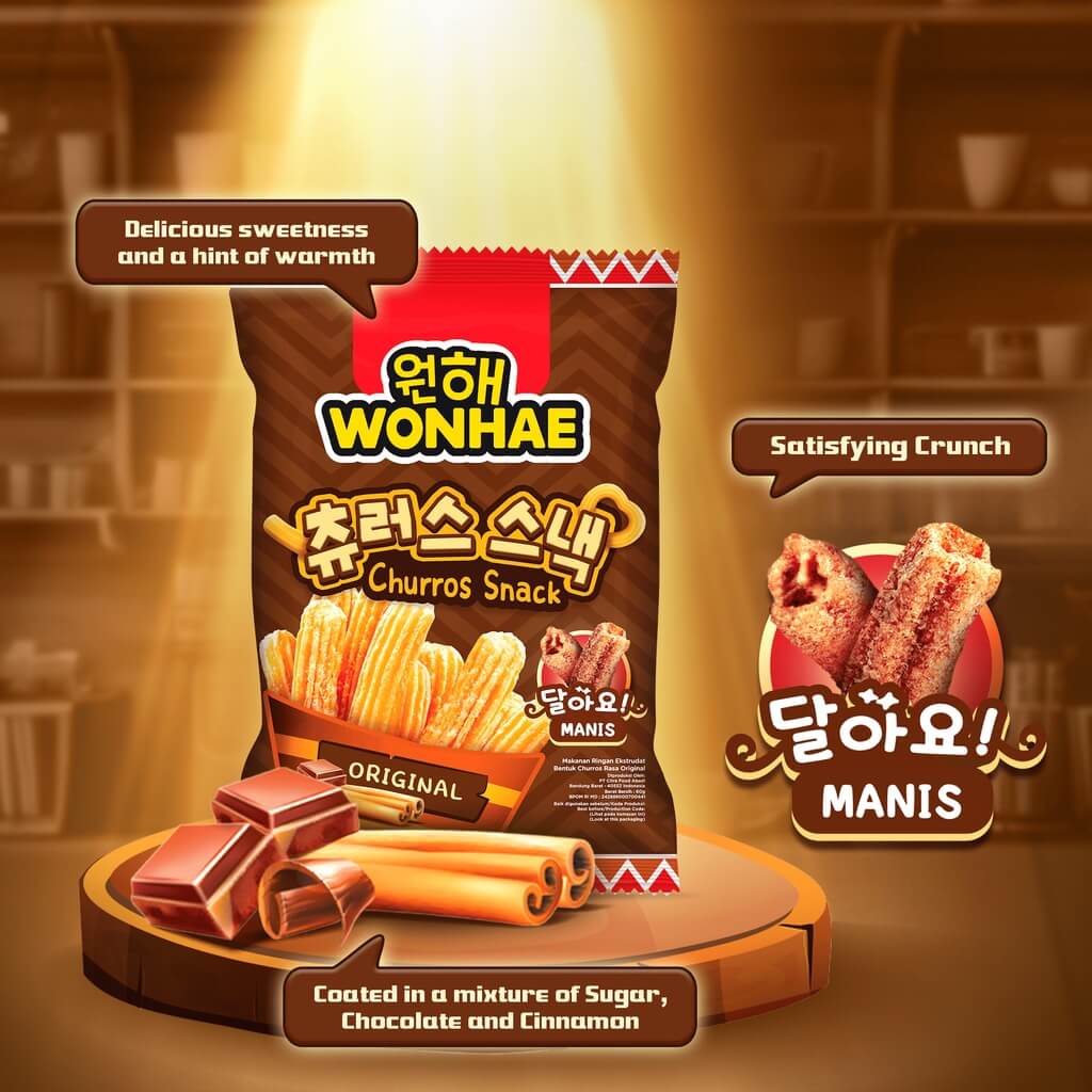 Wonhae Churros Snack Chocolate - Akasha Shop